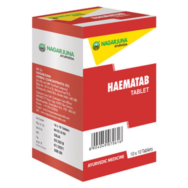 Buy Nagarjuna Ayurveda's Haematab tablet online at HealthyBazar